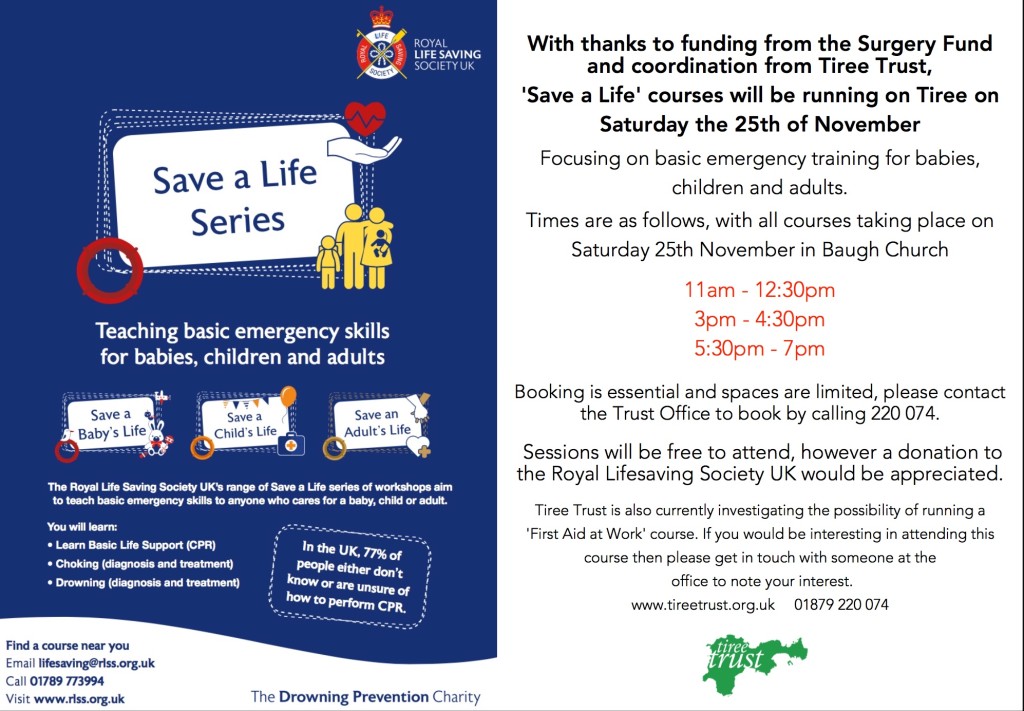 Save a Life Course – Urras Thiriodh (Tiree Community Development Trust)